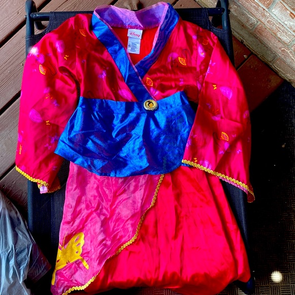 Disney | Costumes | Kids Disney Mulan Costume With Crown And Shoes ...